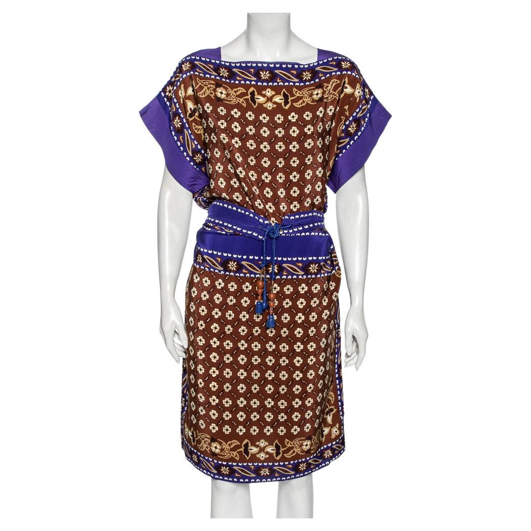 Chloe Floral Silk Print Dress at 1stDibs