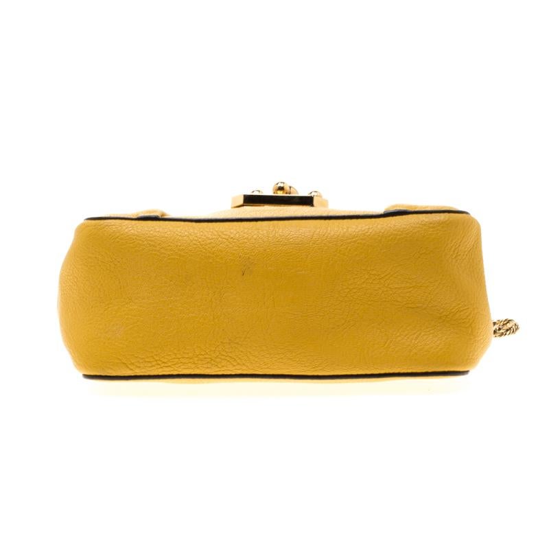 Chloe Mustard Leather Small Elsie Shoulder Bag For Sale at 1stDibs