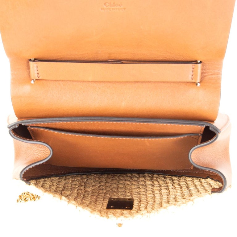 CHLOE Natural RAFFIA and leather DREW SMALL Shoulder Bag at 1stDibs