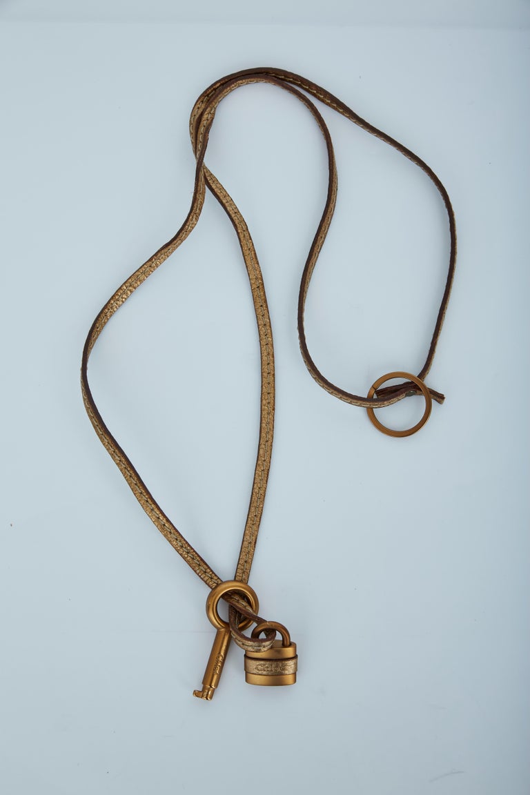 Chloe Padlock And Key Keychain Necklace For Sale at 1stDibs