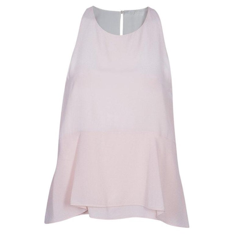 Chloe Pale Pink Silk Sleeveless Top S For Sale at 1stDibs