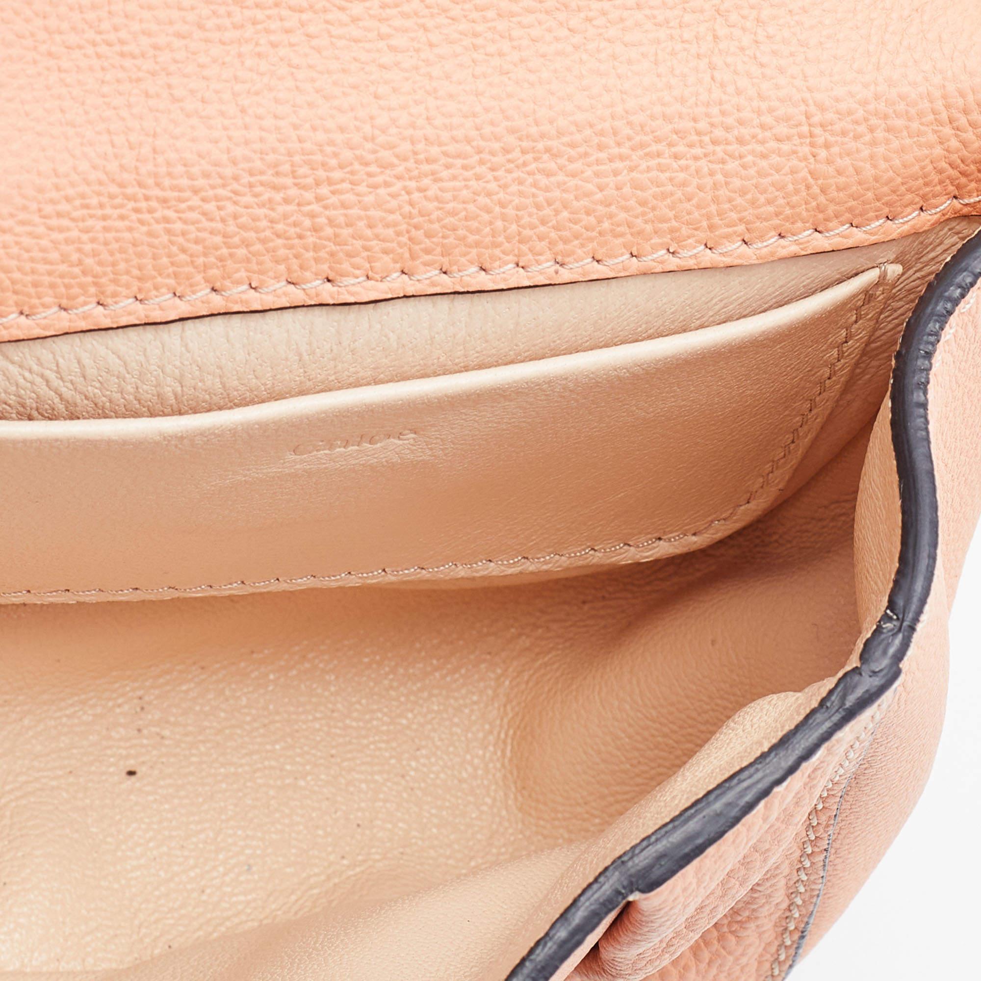 Chloe Peach Leather Mini Elsie Crossbody Bag For Sale at 1stDibs