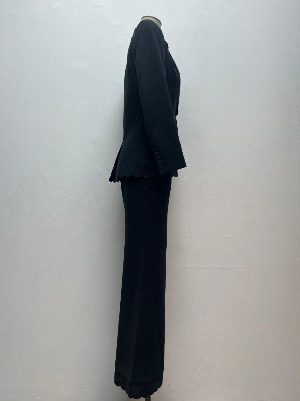 Chloe Phoebe Philo era Runway Navy Scalloped Suit Spring Summer 2002 ...