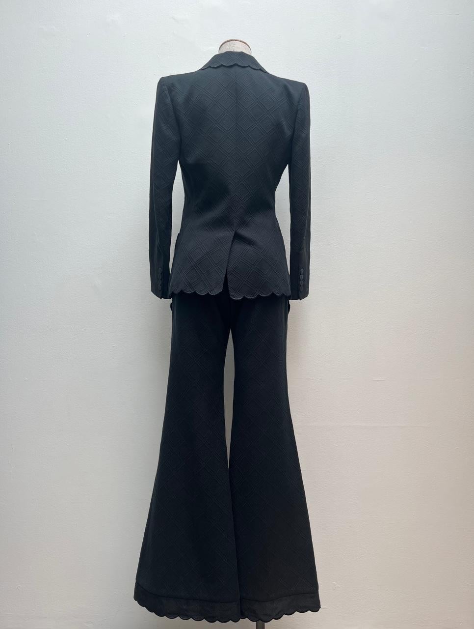 Chloe Phoebe Philo era Runway Navy Scalloped Suit Spring Summer 2002 ...