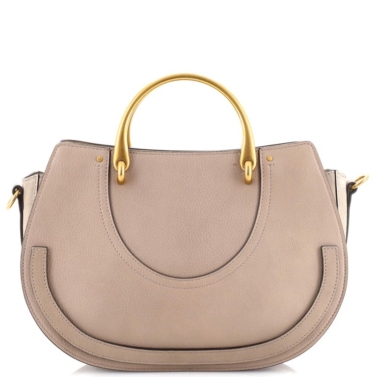 Chloe Pixie Double Handle Bag Leather with Suede Medium For Sale at 1stDibs