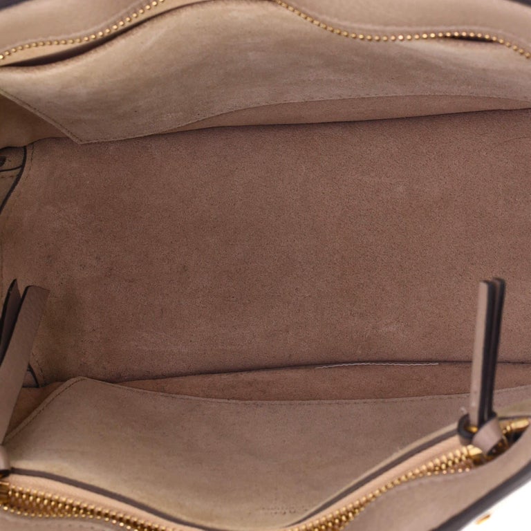 Chloe Pixie Double Handle Bag Leather with Suede Medium For Sale at 1stDibs