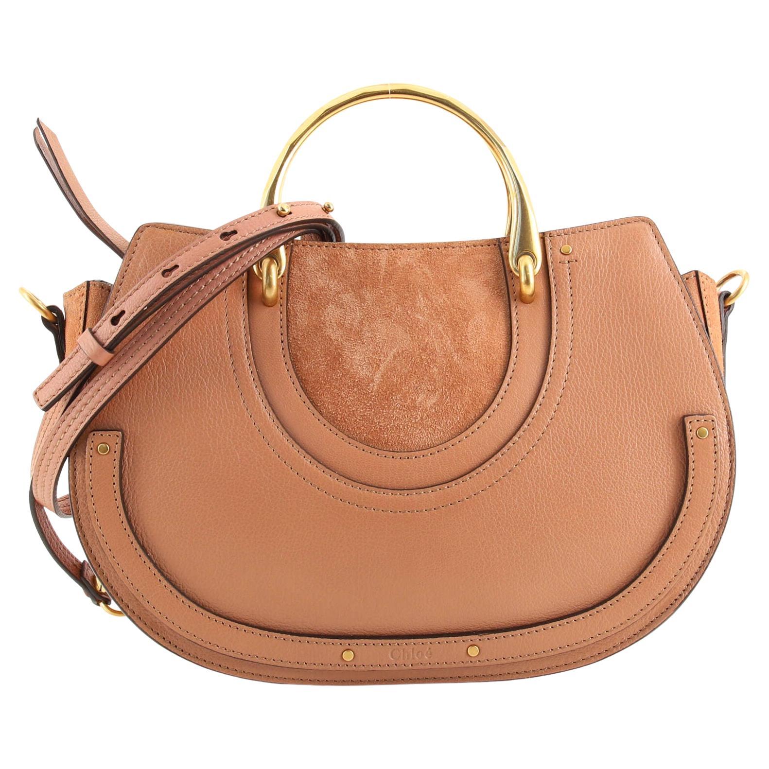 Chloe Pixie Double Handle Bag Leather with Suede Medium at 1stDibs