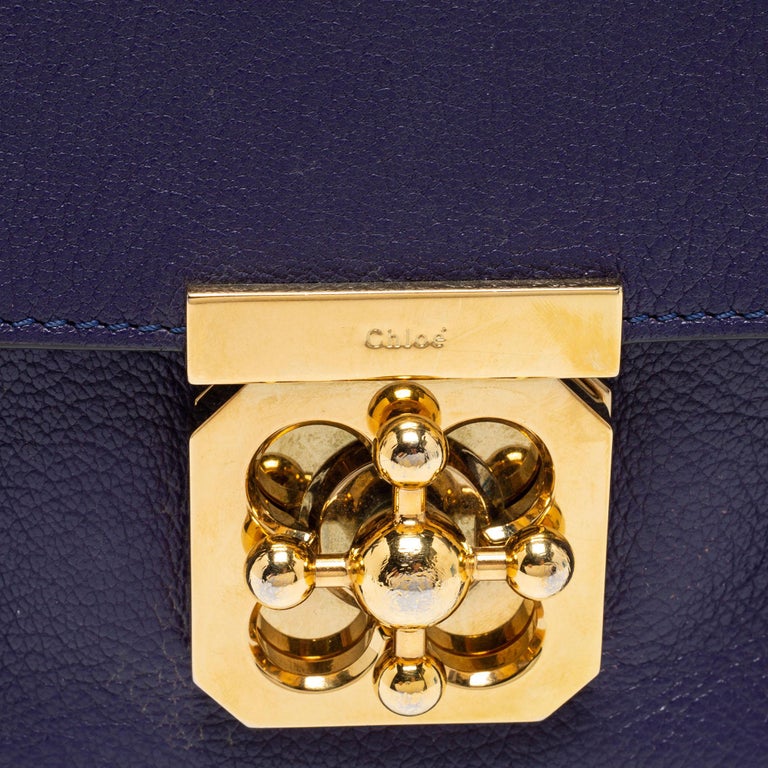 Chloé Purple Leather Small Elsie Shoulder Bag For Sale at 1stDibs