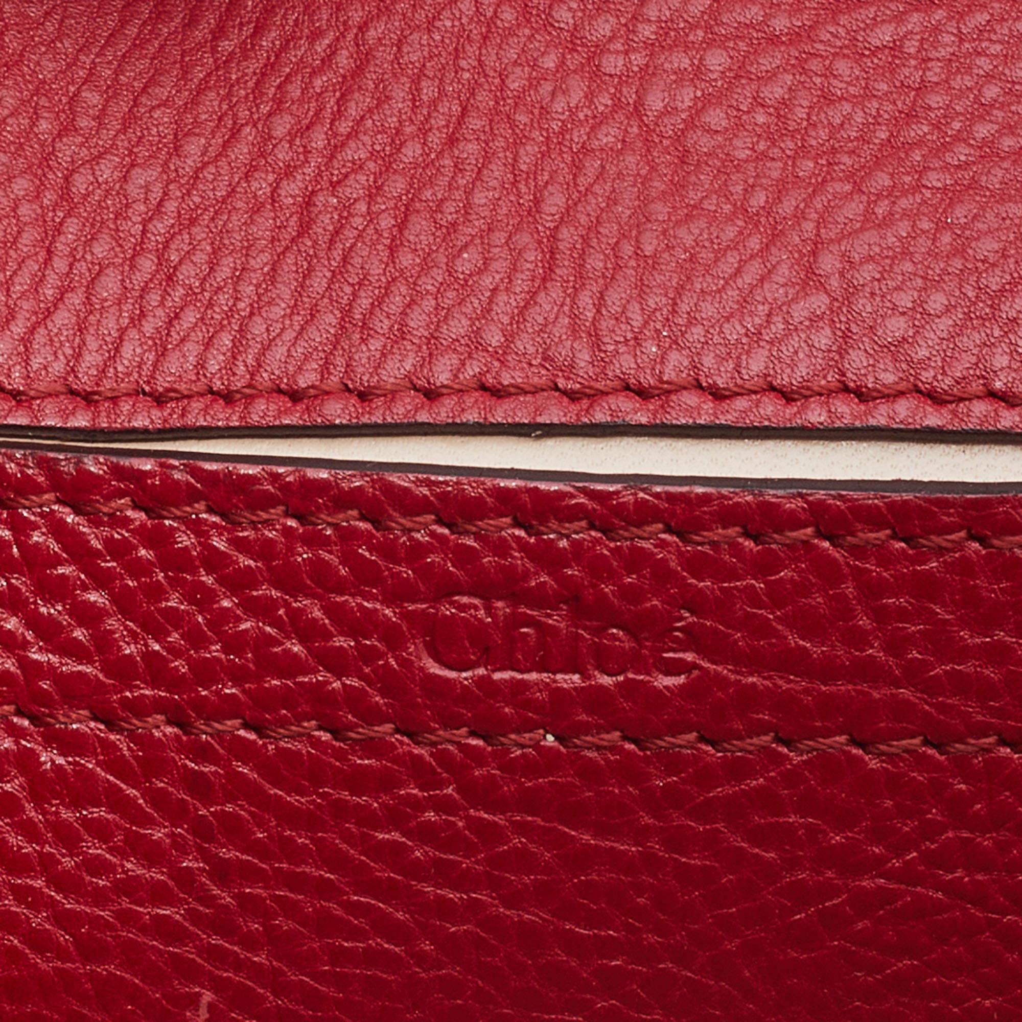 Chloe Red Leather Mini Elsie Crossbody Bag For Sale at 1stDibs