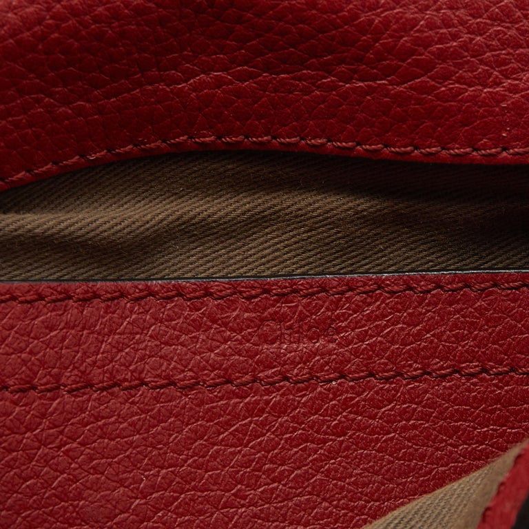 Chloe Red Leather Mini Marcie Crossbody Bag at 1stDibs