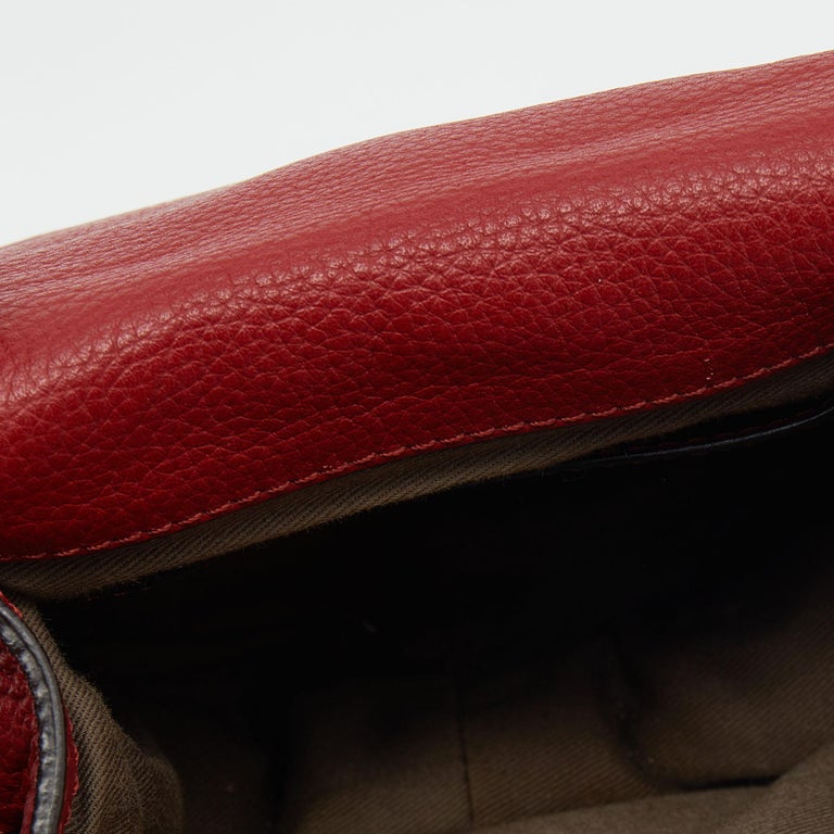 Chloe Red Leather Mini Marcie Crossbody Bag at 1stDibs