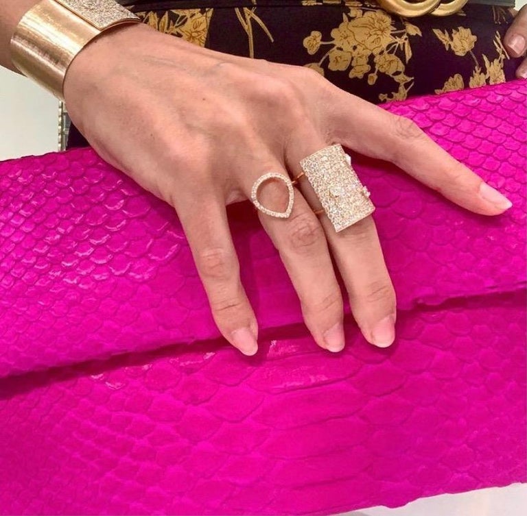 Customizable Chloe Ring Yellow Gold Diamonds For Sale at 1stDibs