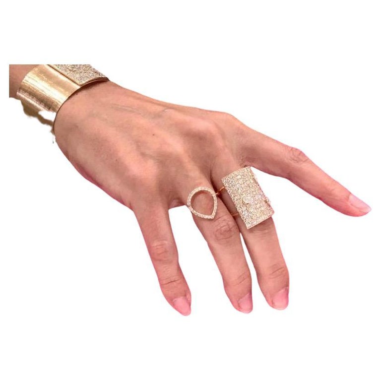 Customizable Chloe Ring Yellow Gold Diamonds For Sale at 1stDibs