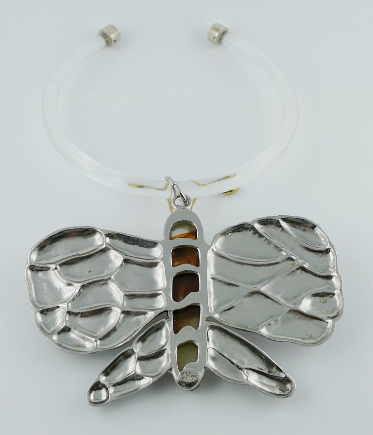 Chloe Runway 2004 Lucite Butterfly Pendant Collar Necklace at 1stDibs ...