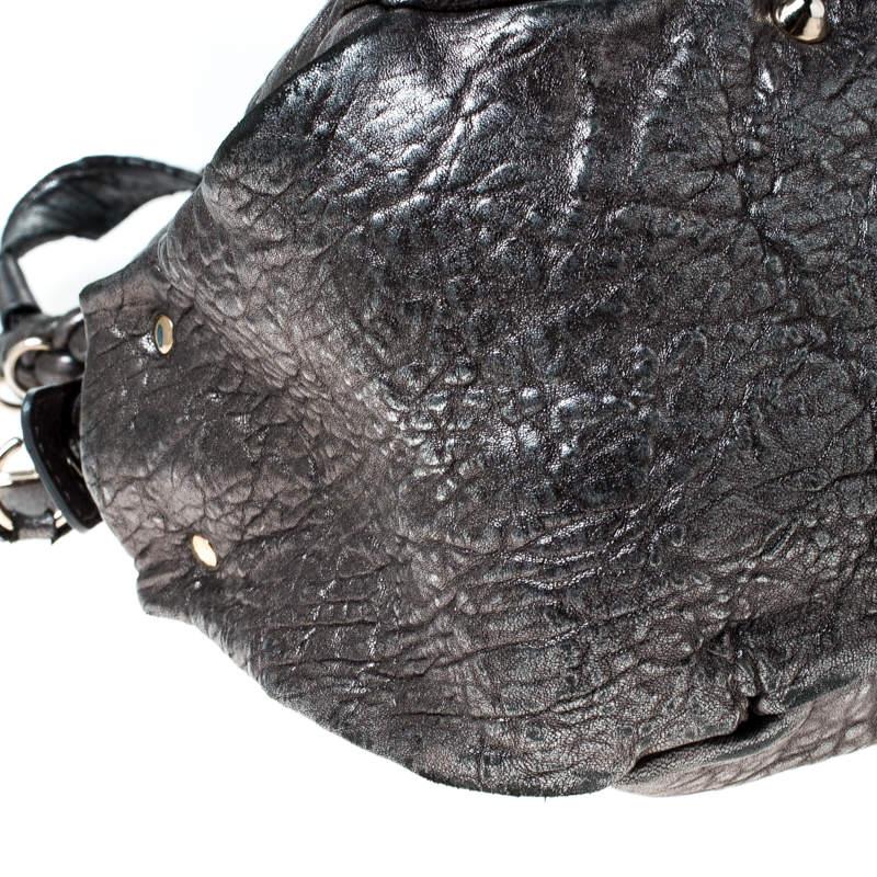 Chloe Silver Leather Heloise Satchel For Sale at 1stDibs