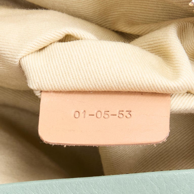 CHLOE Silverado aqua green leather ribbon whipstitch studded bag at ...