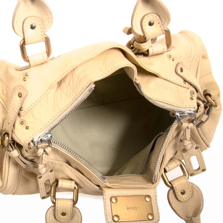 Chloé White Cream Paddington Padlock Bag For Sale at 1stDibs | chloe ...