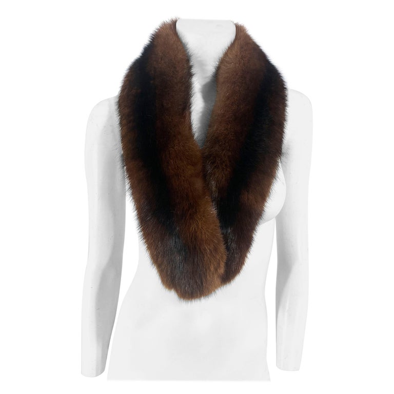 Chocolate Brown Sable Scarf/Collar at 1stDibs