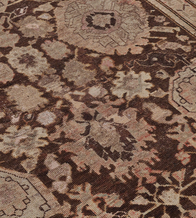 Chocolate-Brown Traditional Handwoven Wool Persian Karabagh Runner For ...