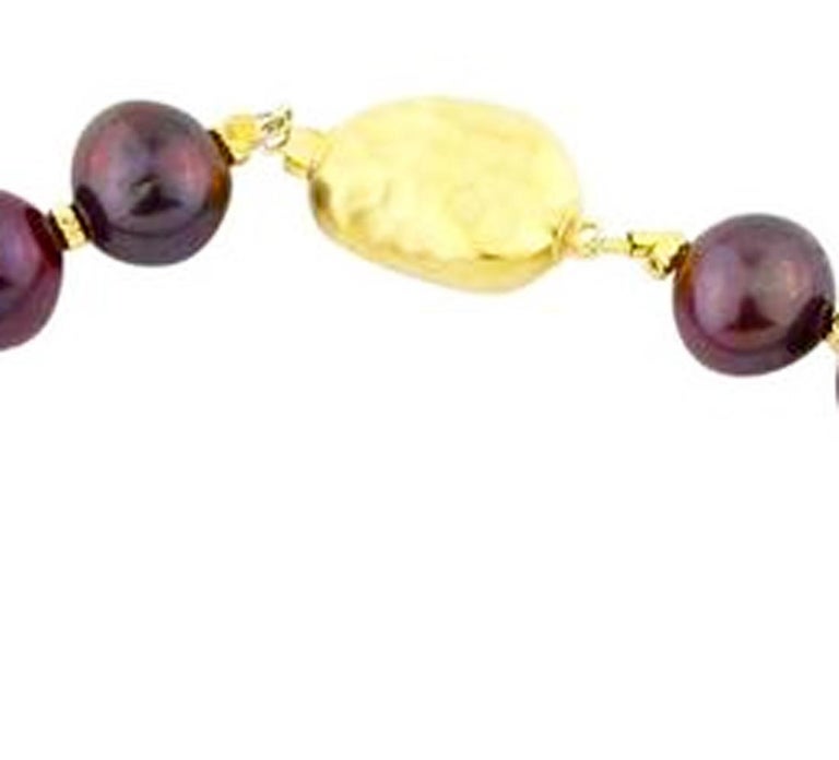 Gemjunky Unique Chocolaty Wine-Colored Cultured Pearl Necklace at ...