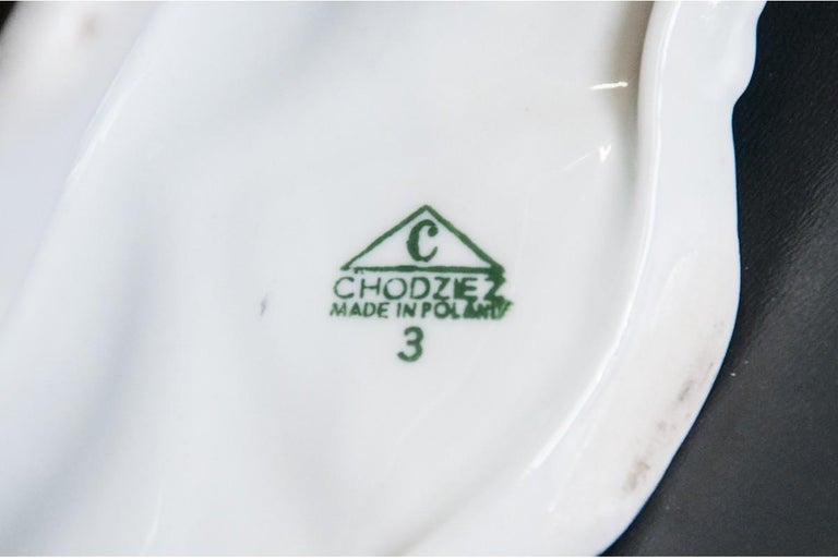 Chodzież Porcelain Candleholder For Sale at 1stDibs | chodziez made in poland 1964