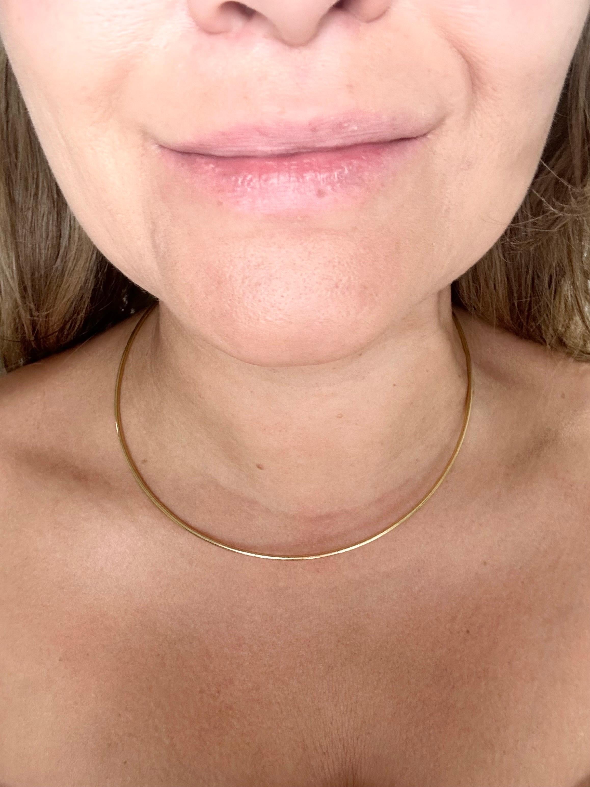 Choker Chain necklace 18KT yellow gold rare find choker solid necklace ...