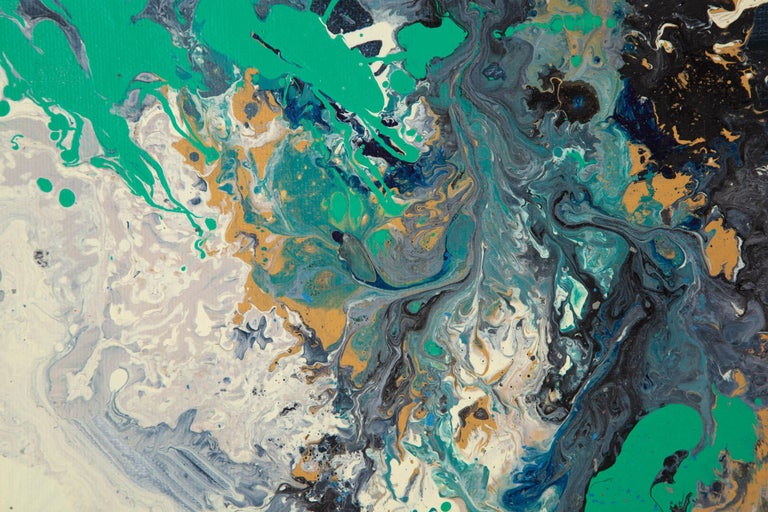 Chong Liu - Chong Liu Abstract Original Oil Painting "Be Afraid Of Late Night 9" For Sale at 1stDibs