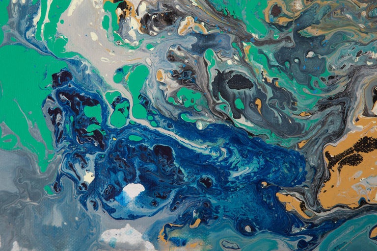 Chong Liu - Chong Liu Abstract Original Oil Painting "Be Afraid Of Late ...