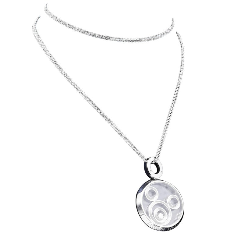 Chopard, cercle « Happy Spirit » en or blanc 18 carats et diamants En ...