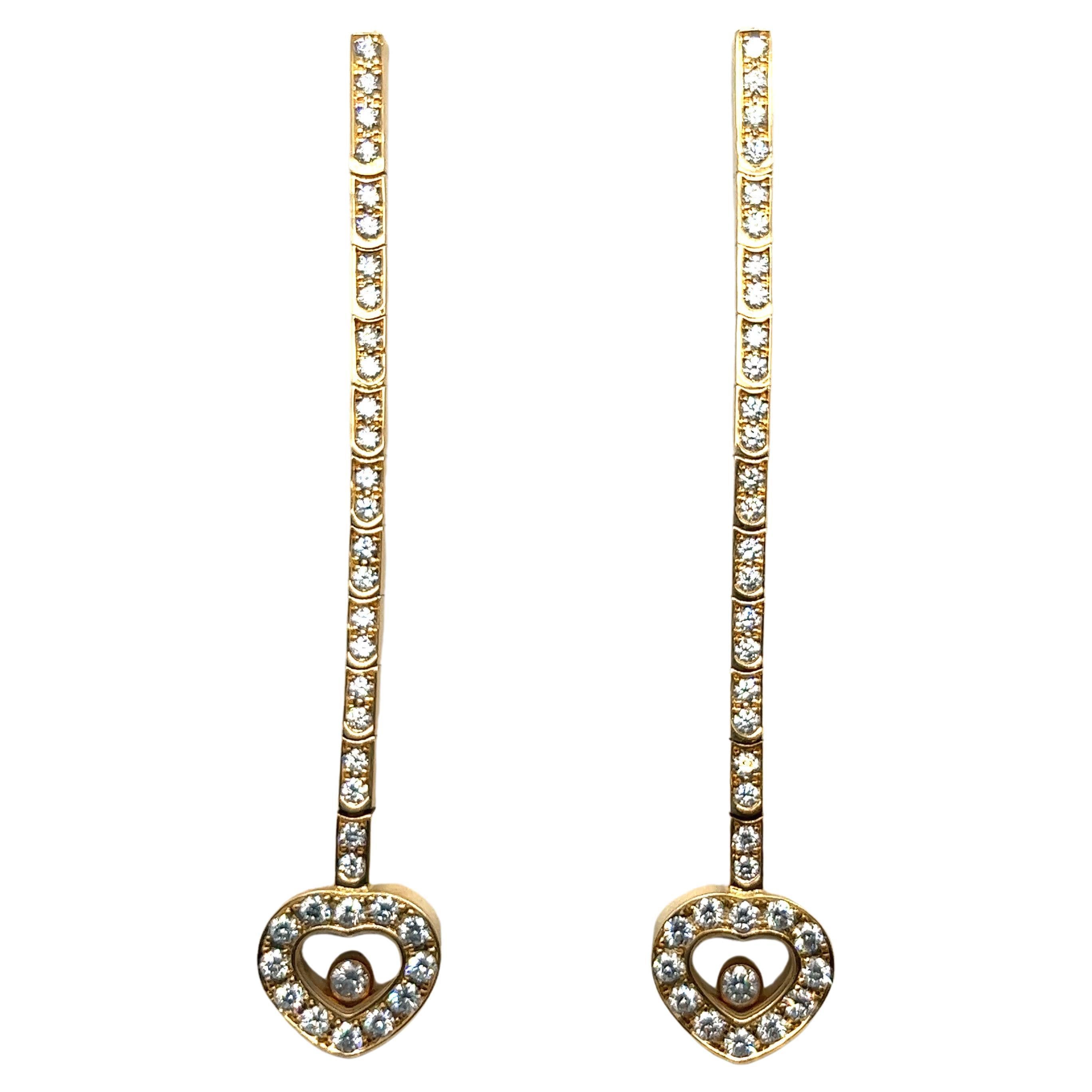 Chopard Diamond Ruby Sapphire Happy Butterfly Yellow Gold Earrings at ...