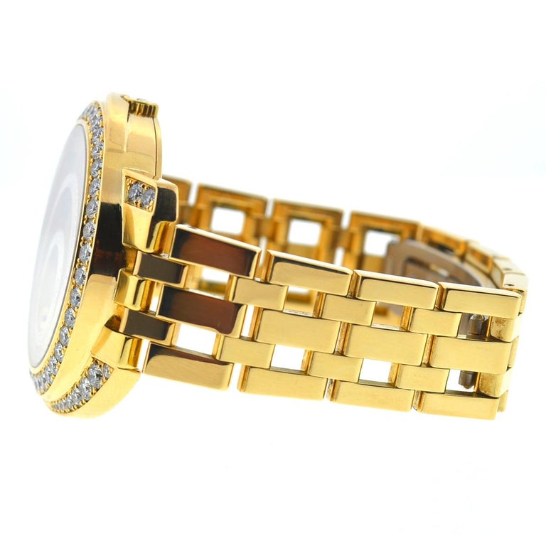 Chopard 18 Karat Yellow Gold Happy Spirit Diamond Ladies Watch at 1stDibs