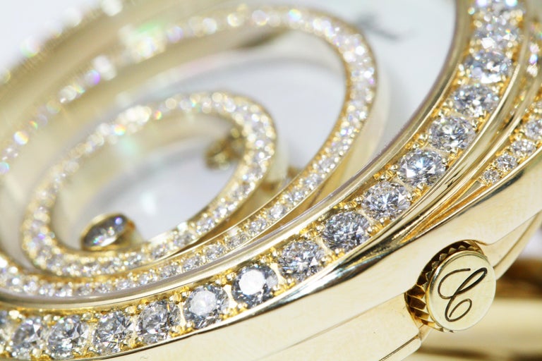 Chopard 18 Karat Yellow Gold Happy Spirit Watch For Sale at 1stDibs ...