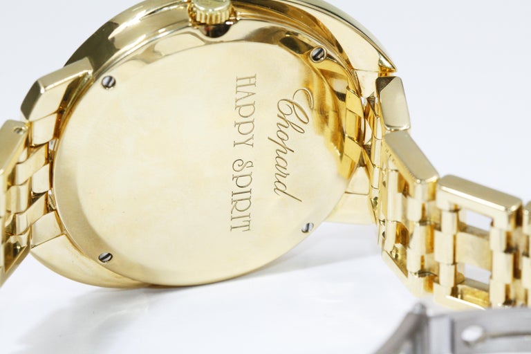 Chopard 18 Karat Yellow Gold Happy Spirit Watch For Sale at 1stDibs ...