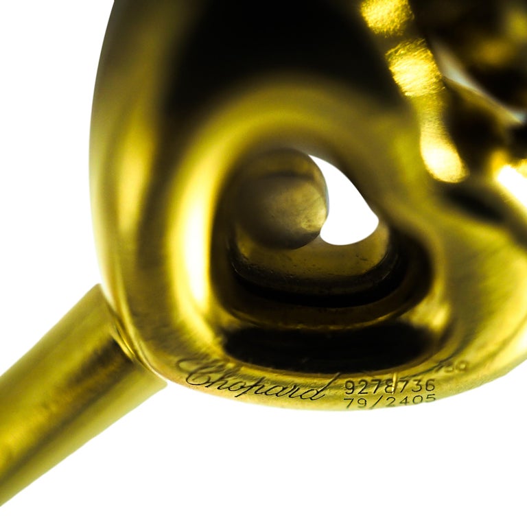 Chopard 18 Carat Yellow Gold Necklace with Diamond Key Pendant at 1stDibs