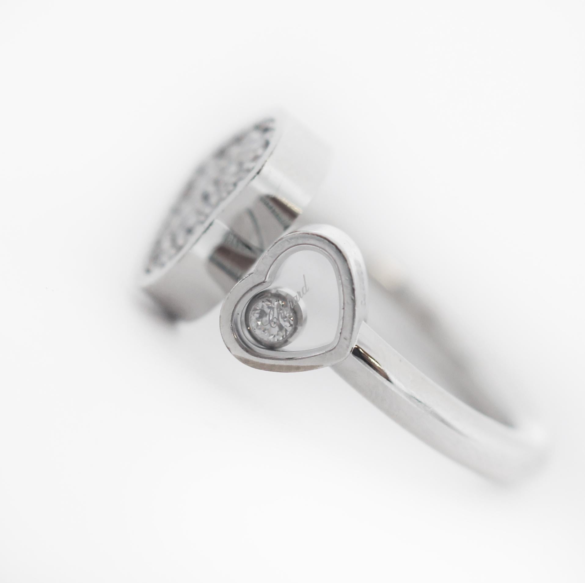 Chopard 18k Gold and Diamonds Happy Hearts Ring For Sale at 1stDibs