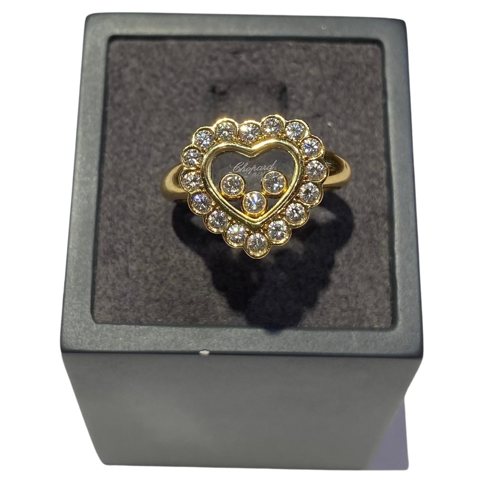 CHOPARD "Happy" Diamond Rose Gold Ring at 1stDibs