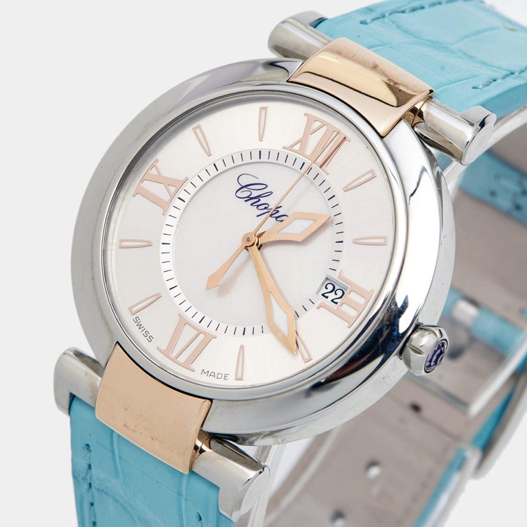 Chopard 18k Rose Gold Stainless Alligator Imperiale Women's Wristwatch ...