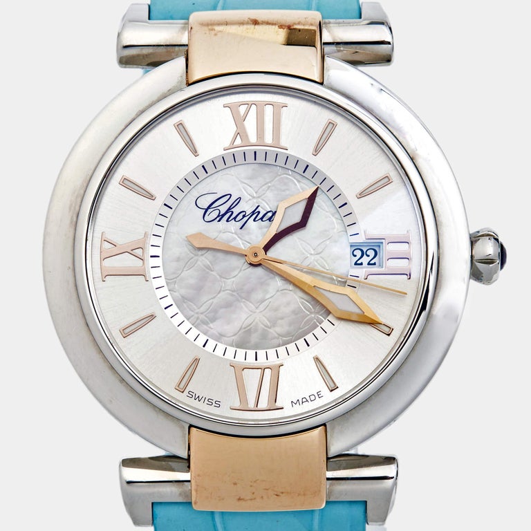 Chopard 18k Rose Gold Stainless Alligator Imperiale Women's Wristwatch ...