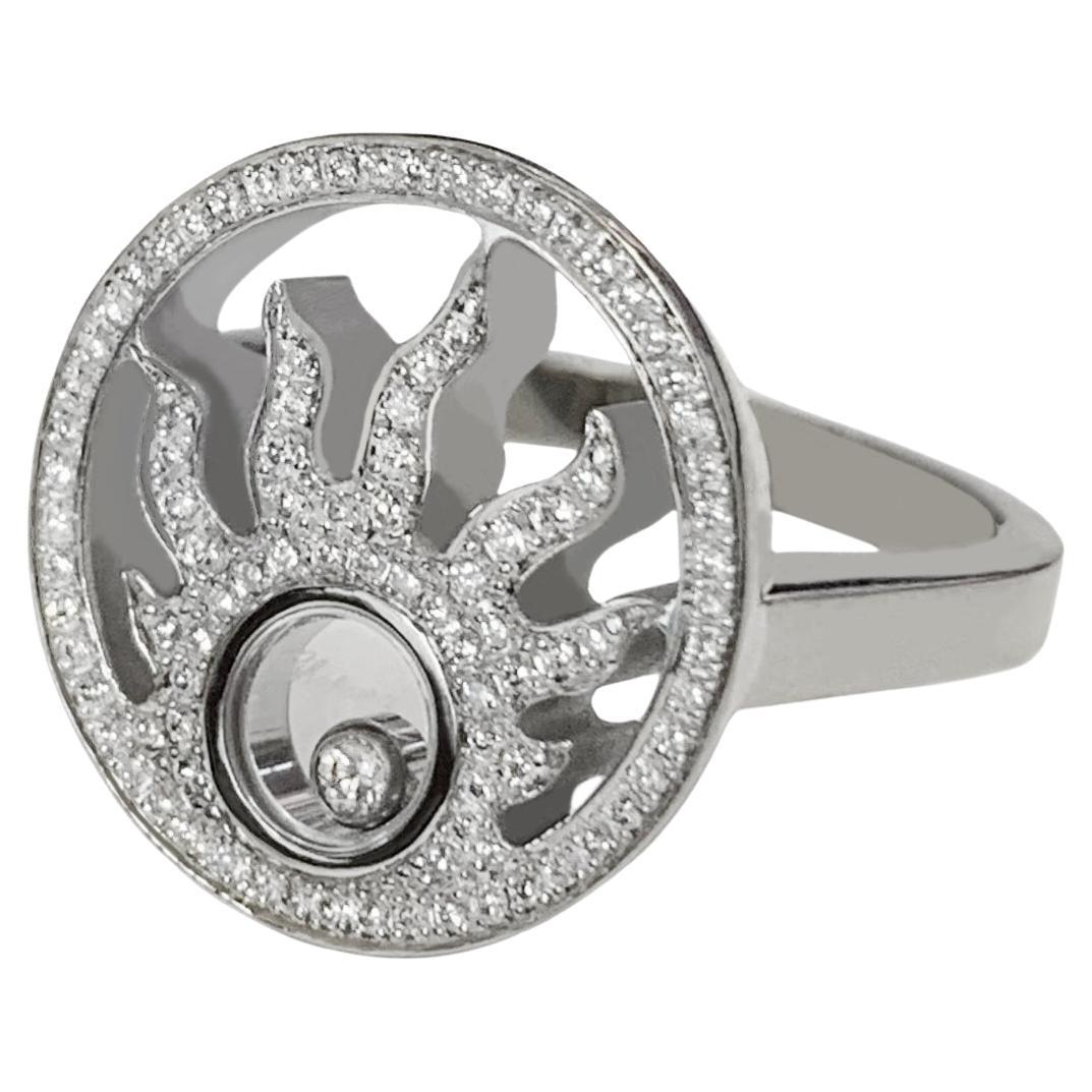 Chopard Happy Spirit Floating Diamond Gold Square Ring at 1stDibs ...