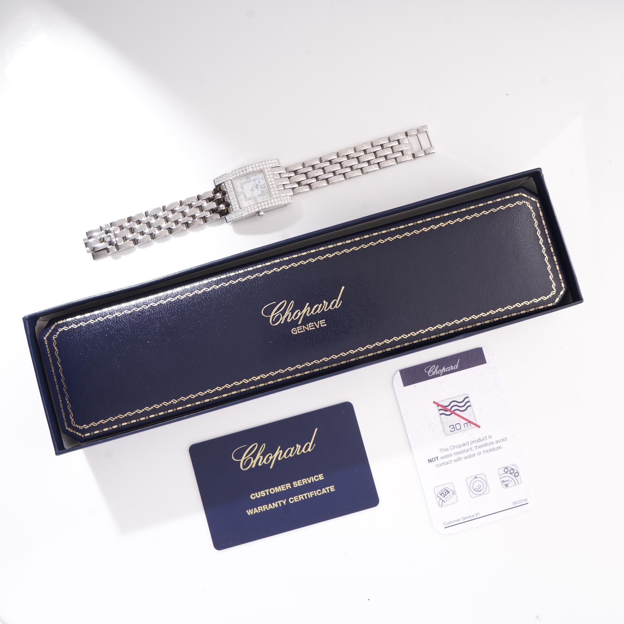 Chopard 18kt. white gold Quartz ladies' wristwatch with BOX and PAPERS ...