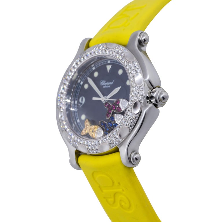 Chopard 27/8922 Happy Beach Floating Diamond Fish Ladies Watch at 1stDibs