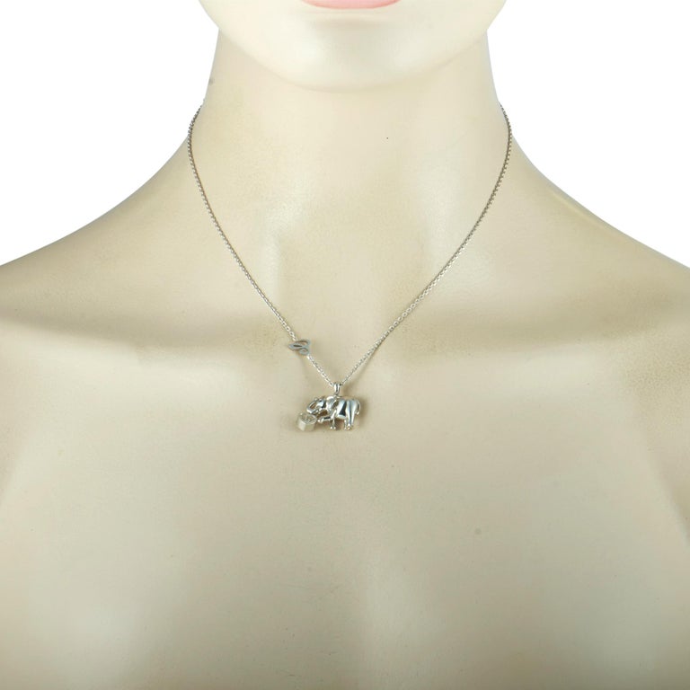 Chopard Animal World 18 Karat White Gold and Floating Diamond Elephant ...