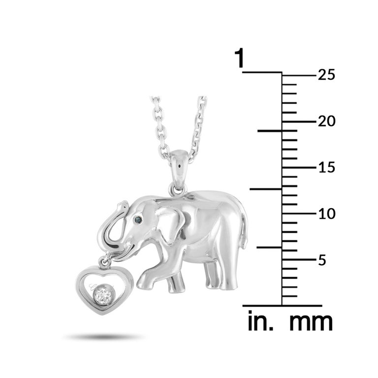 Chopard Animal World 18 Karat White Gold and Floating Diamond Elephant ...