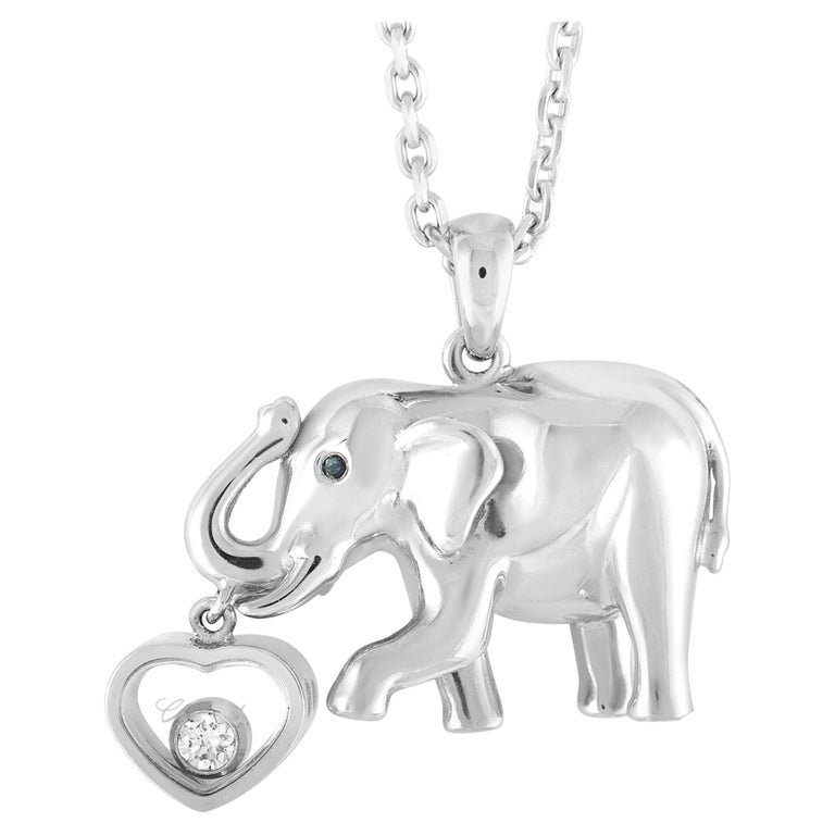 Chopard Animal World 18 Karat White Gold and Floating Diamond Elephant ...