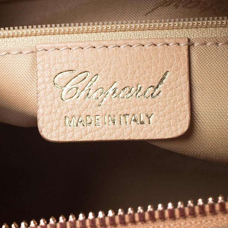Chopard Beige Leather Caroline Happy Diamond Satchel at 1stDibs