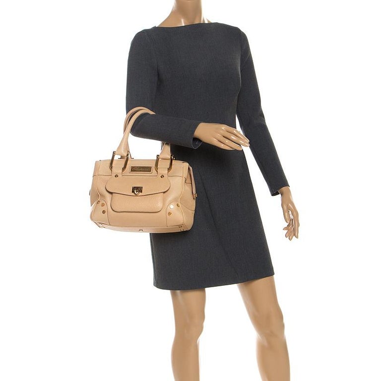 Chopard Beige Leather Caroline Happy Diamond Satchel at 1stDibs