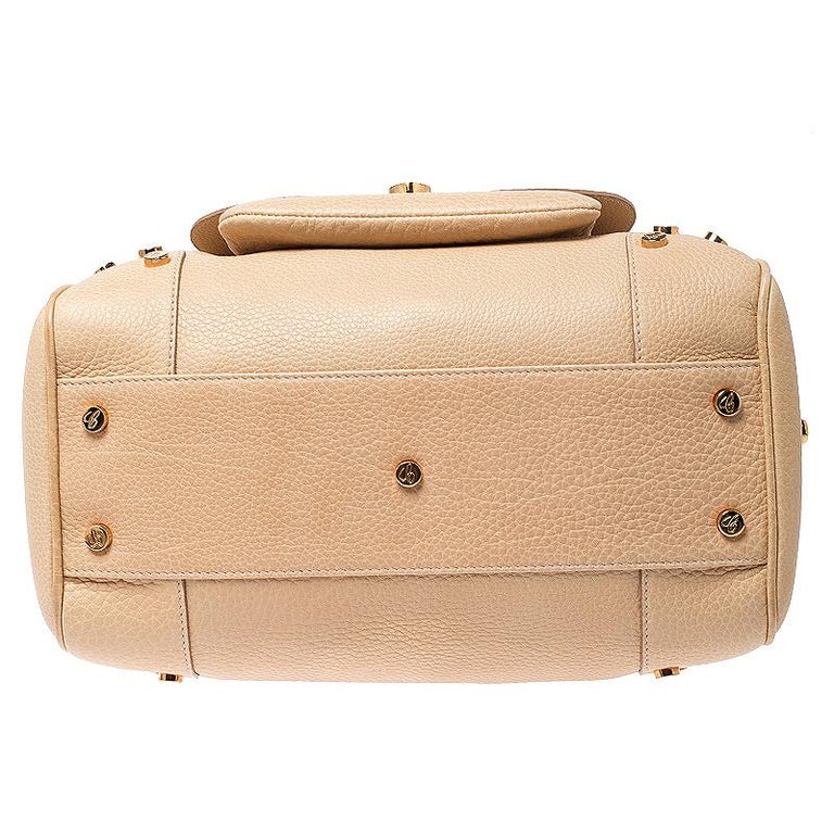 Chopard Beige Leather Caroline Happy Diamond Satchel at 1stDibs