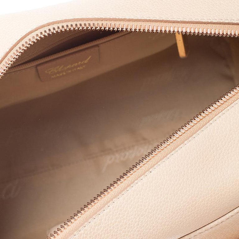 Chopard Beige Leather Caroline Happy Diamond Satchel at 1stDibs