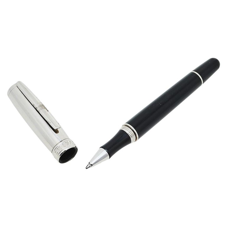 Chopard Black Resin Palladium Plated Il Classico Rollerball Pen at 1stDibs