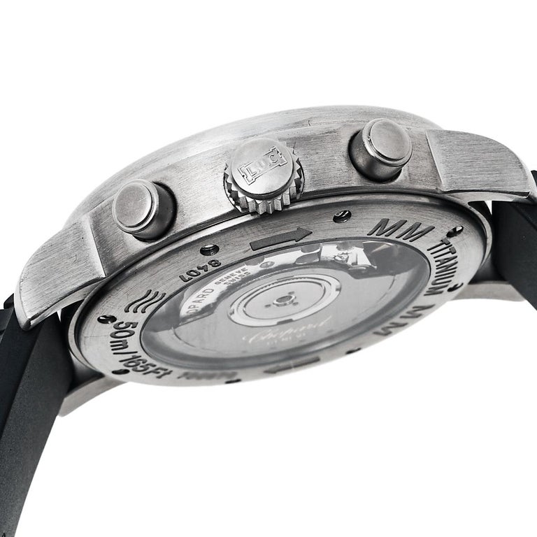 Chopard Black Titanium Happy Mille Miglia Chronograph Men's Wristwatch ...